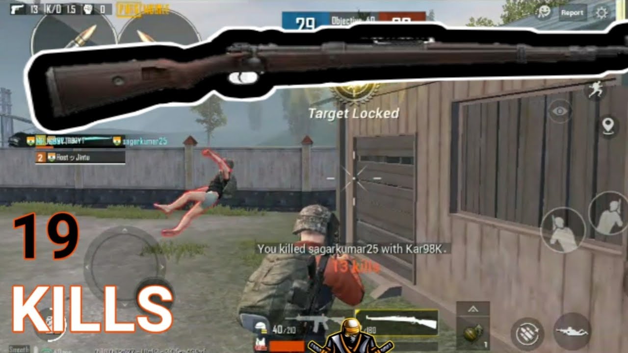 PUBGM TDM Kar 98(19 Kills) Gameplay, DSKM Gaming. - YouTube