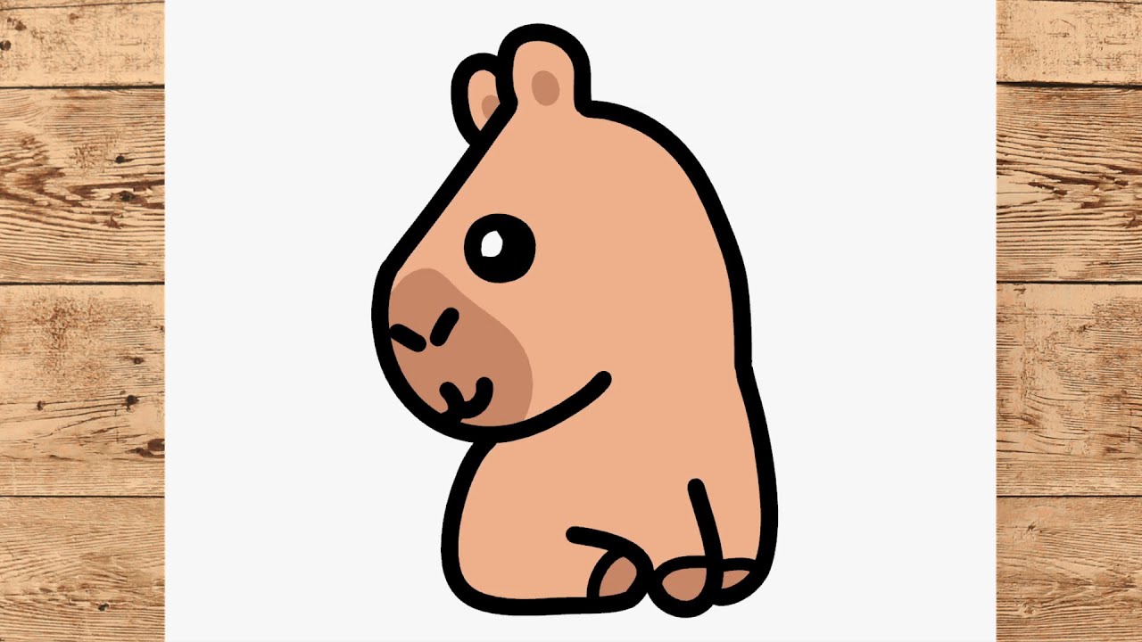 Como dibujar un Capibara kawaii paso a paso - YouTube