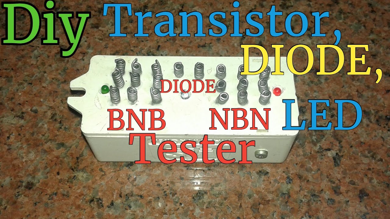 Homemade transistor,LEDs,diode Tester - YouTube