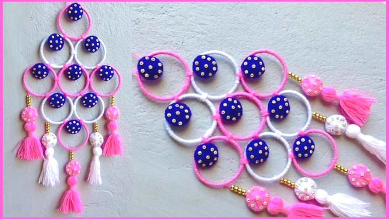 Best Out Of Waste Bangle Craft Ideas/ How To Make Door Hanging With ...