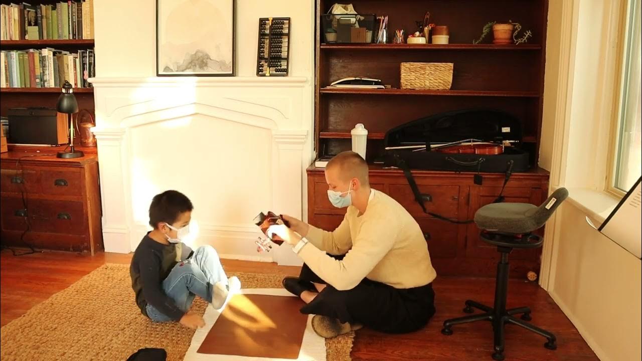 His First Bow on the Violin! Pre-Twinkle Suzuki Lesson - YouTube