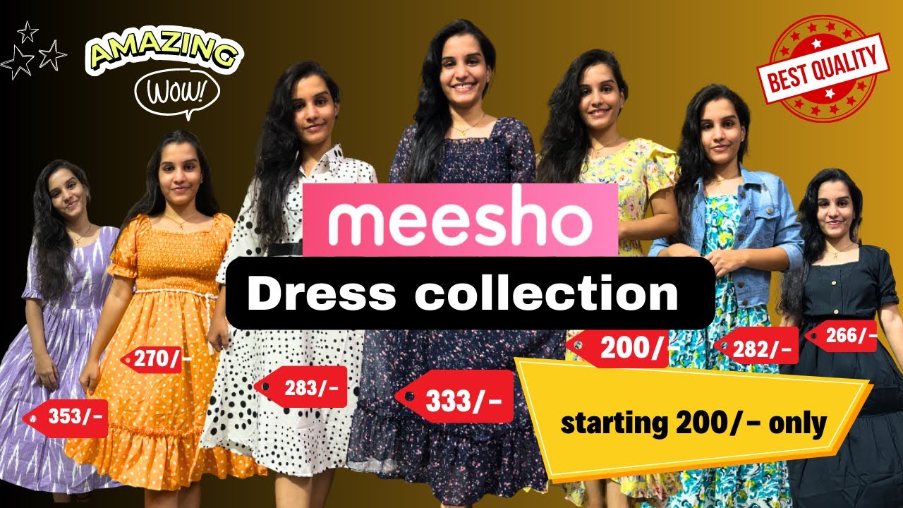 MEESHO Dress collection haul!💗 starting from 200/- || Teluguvlogger ...