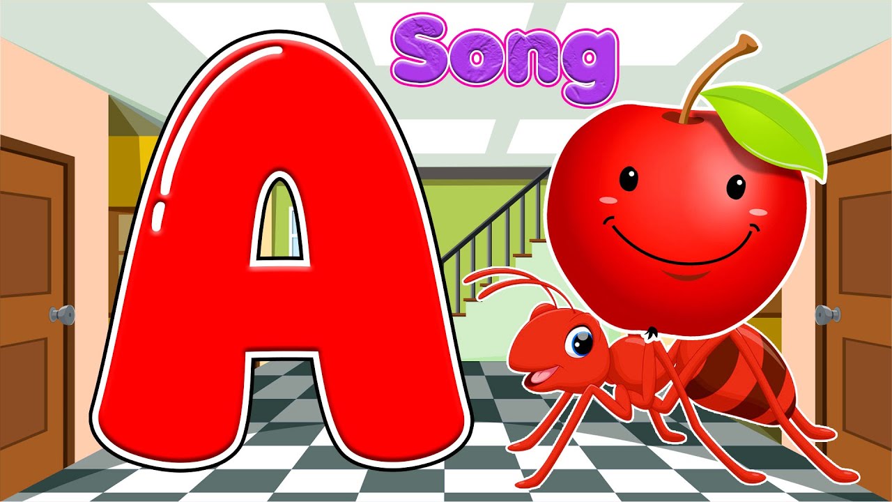 A is for Apple and Ant | ABC Learning Song for Kids | Phonics A to Z ...