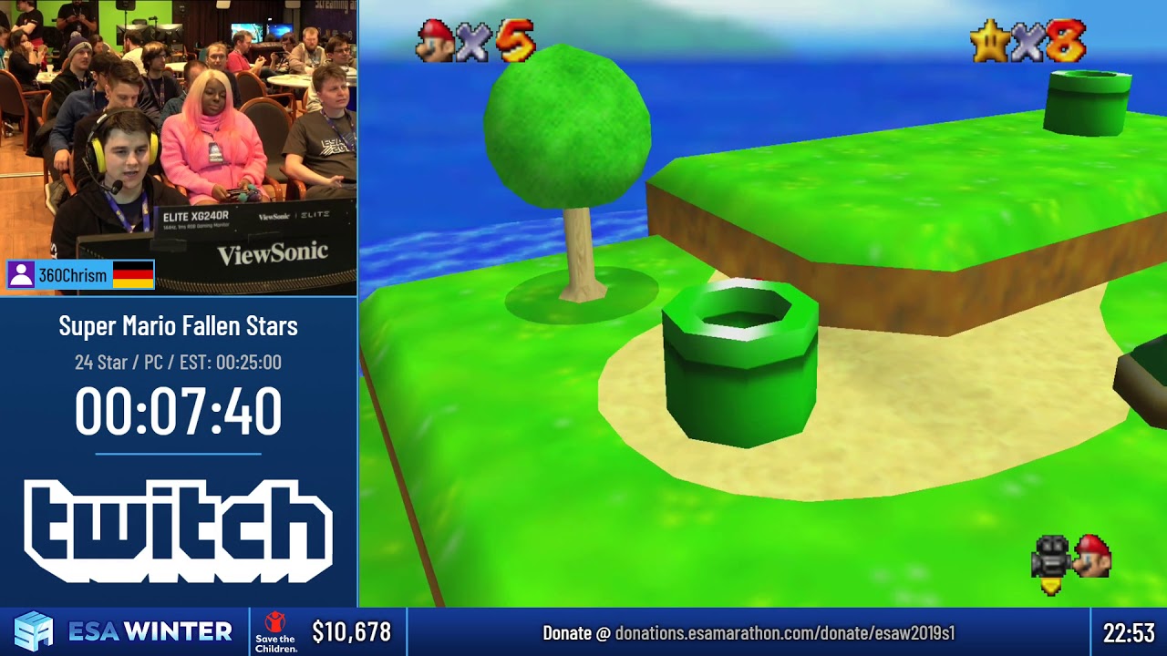 #ESAWinter19 Speedruns - Super Mario Fallen Stars [24 Star] by ...