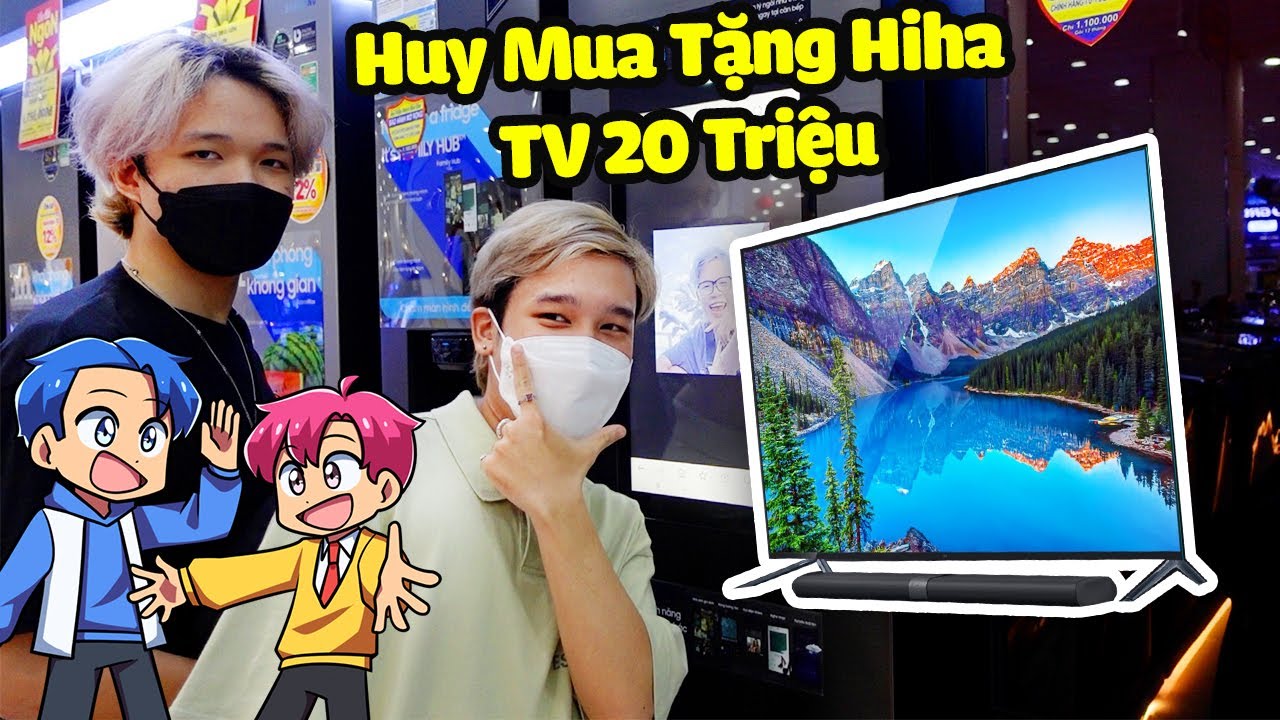HUY MUA TV 20 TRIỆU TẶNG CHO HIHA ( Hiha & Yummie Vlog ) 😍😋 - YouTube