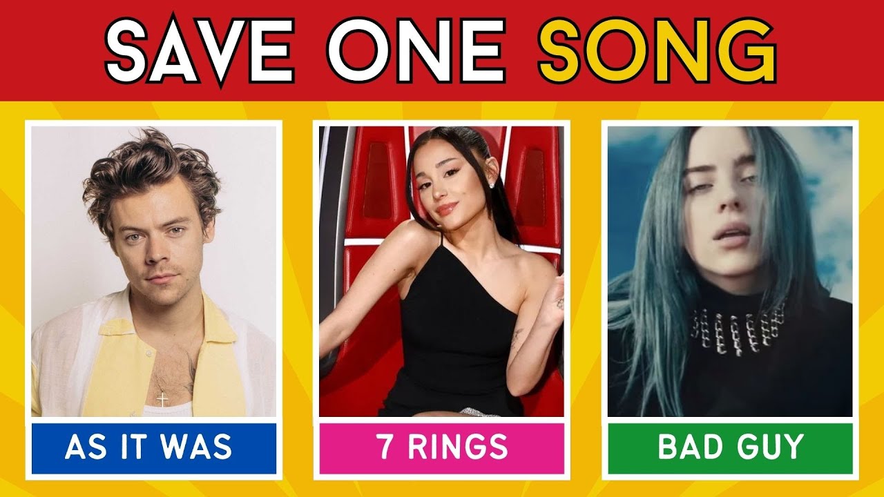 SAVE ONE SONG | Most Popular Songs EVER! | Music Quiz 🎵 - YouTube