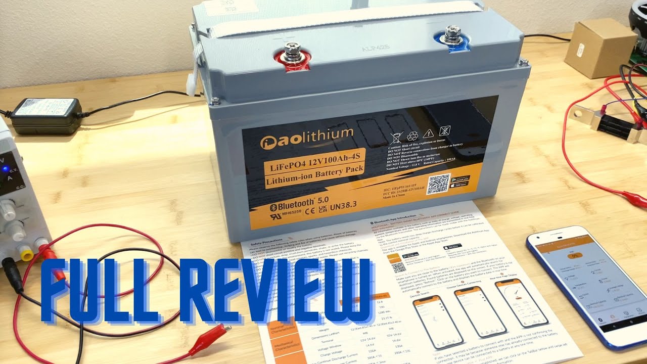 Aolithium 12V 100A Lifepo4. Full review. - YouTube