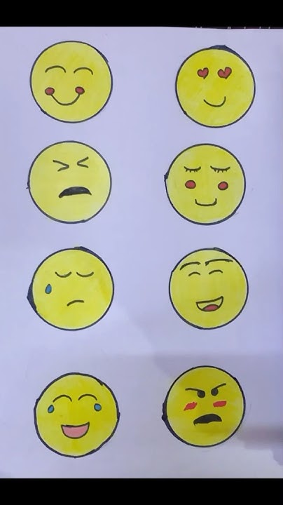 how to draw and colour different emoji faces| easy and creative ideas ...