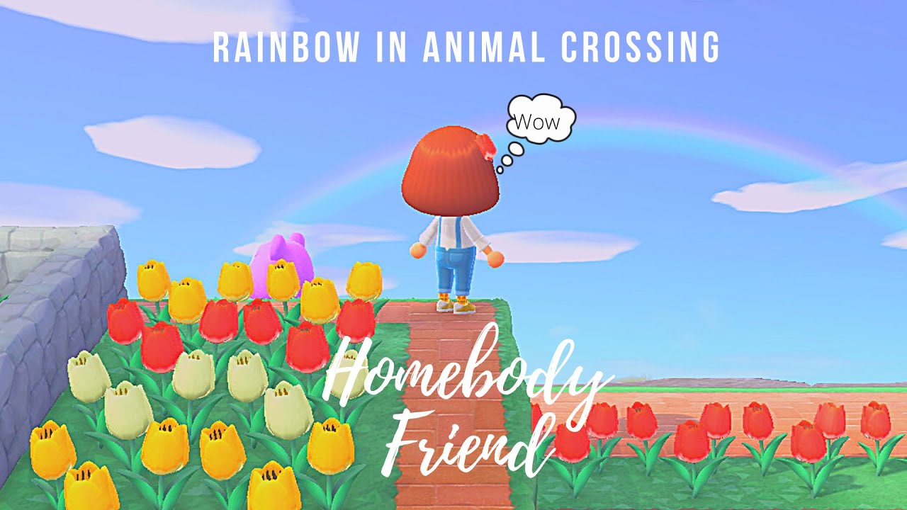 Animal Crossing: Enjoying a rainbow 🌈 with Megan - YouTube
