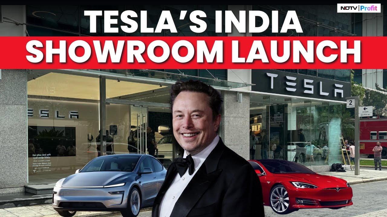 Tesla India Launch LIVE I Tesla India Showroom LIVE I Tesla Model Y ...