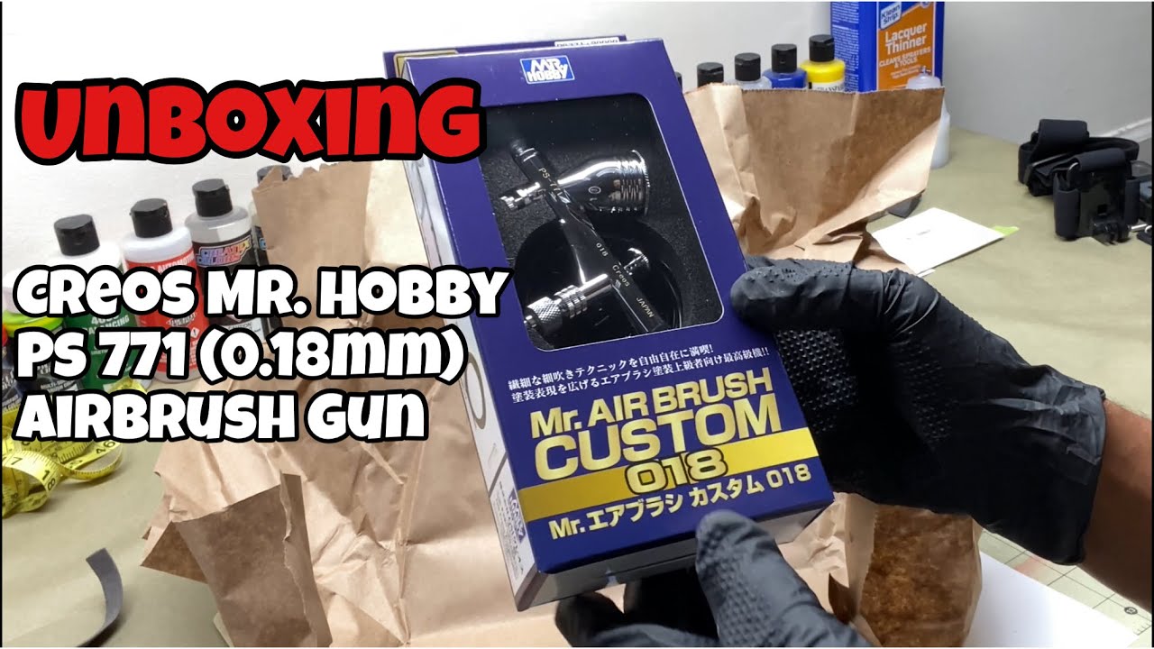 Unboxing - Creos Mr. Hobby PS 771 (0.18mm) Airbrush Gun - YouTube