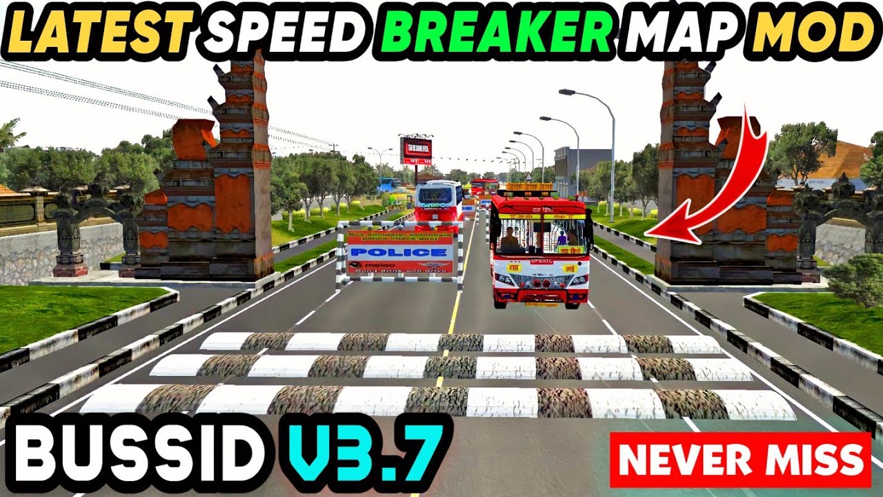 LATEST SPEED BREAKER MAP MOD For Bus Simulator Indonesia || Bussid Mod ...