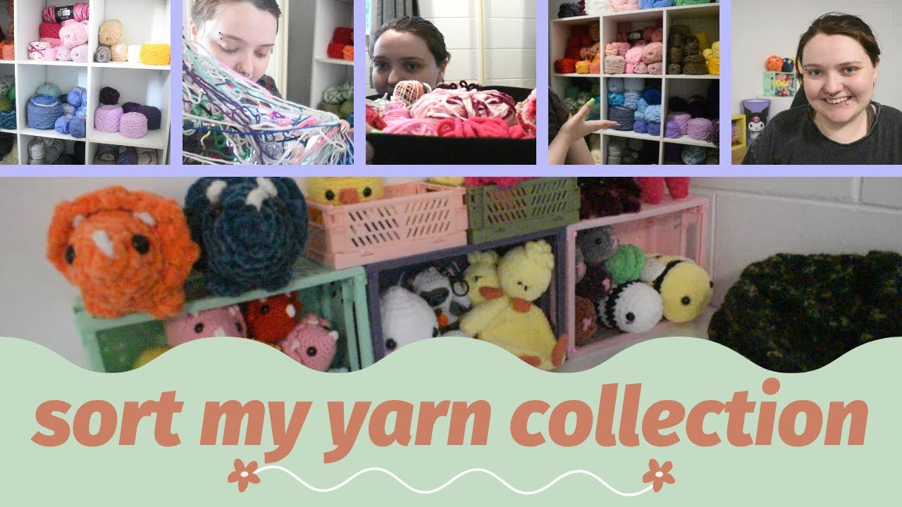 I HAVE TOO MUCH YARN!!🩵sort my yarn collection | Ducky Crochet - YouTube