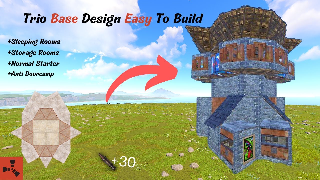 Rust - The Solo/Duo/Trio Rust Base TANKTOP - Rust Base Building - YouTube