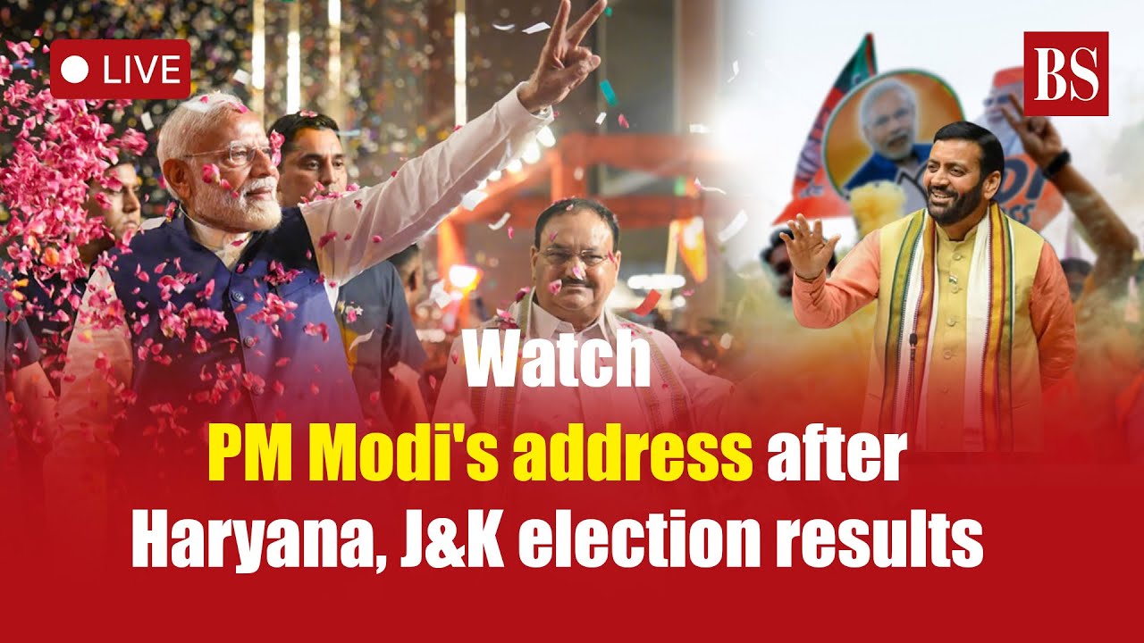 Live: PM Modi's address after Haryana, J&K election results | PM Modi ...
