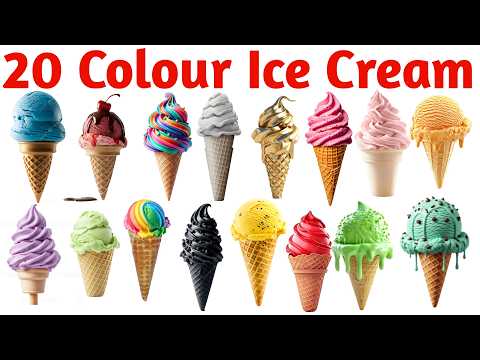 20 रंग-बिरंगी आइस क्रीम का मजेदार सफर |Explore Colorful Ice Cream Names for Kids with Sweet Pictures