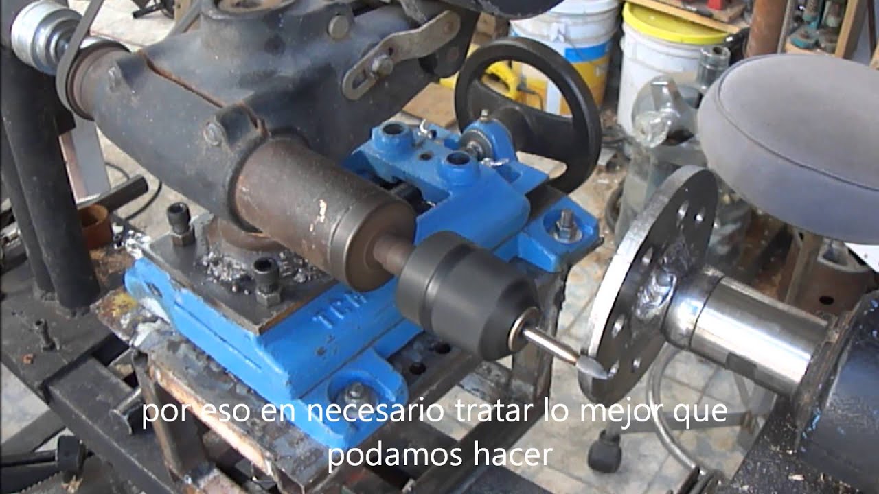 como hacer un torno de manera artesanal para tornear madera. - YouTube
