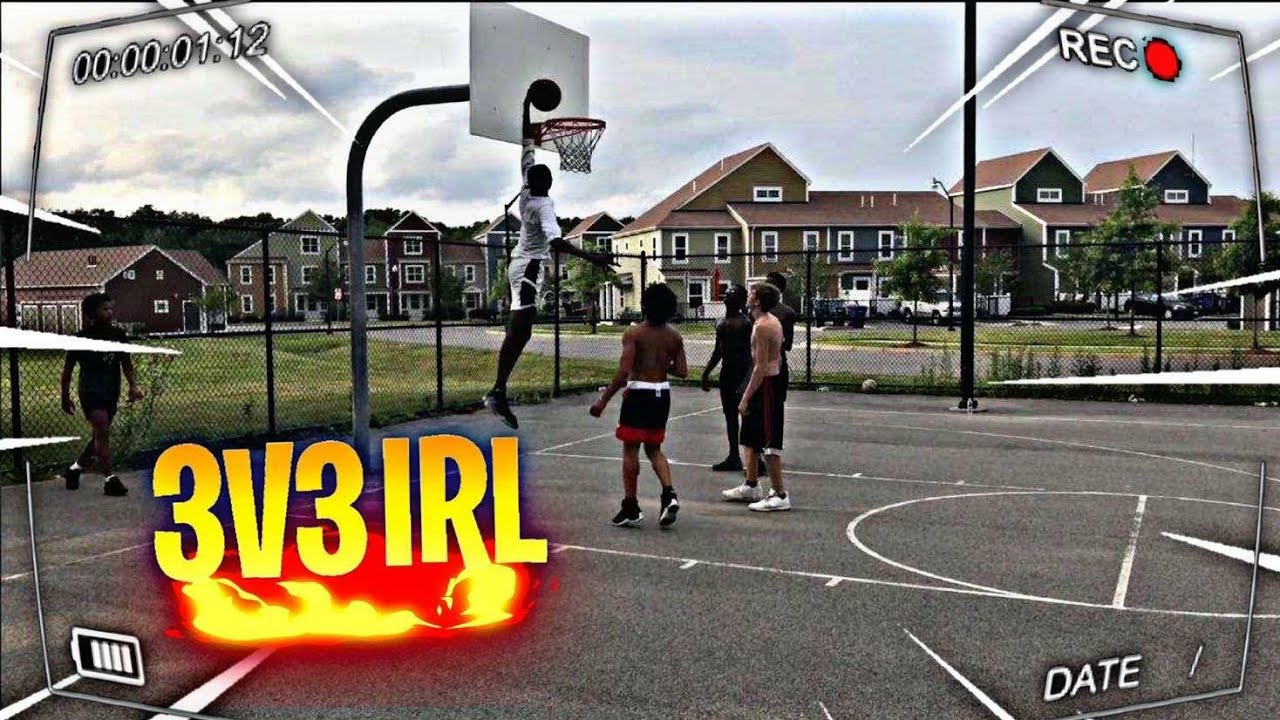 Irl 3v3 basketball game‼GETS INTESNE😳 - YouTube