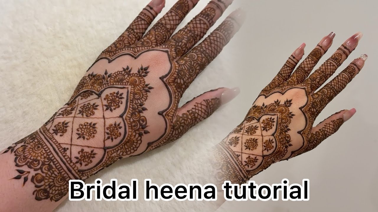 Bridal Heena design tutorial for beginners - YouTube