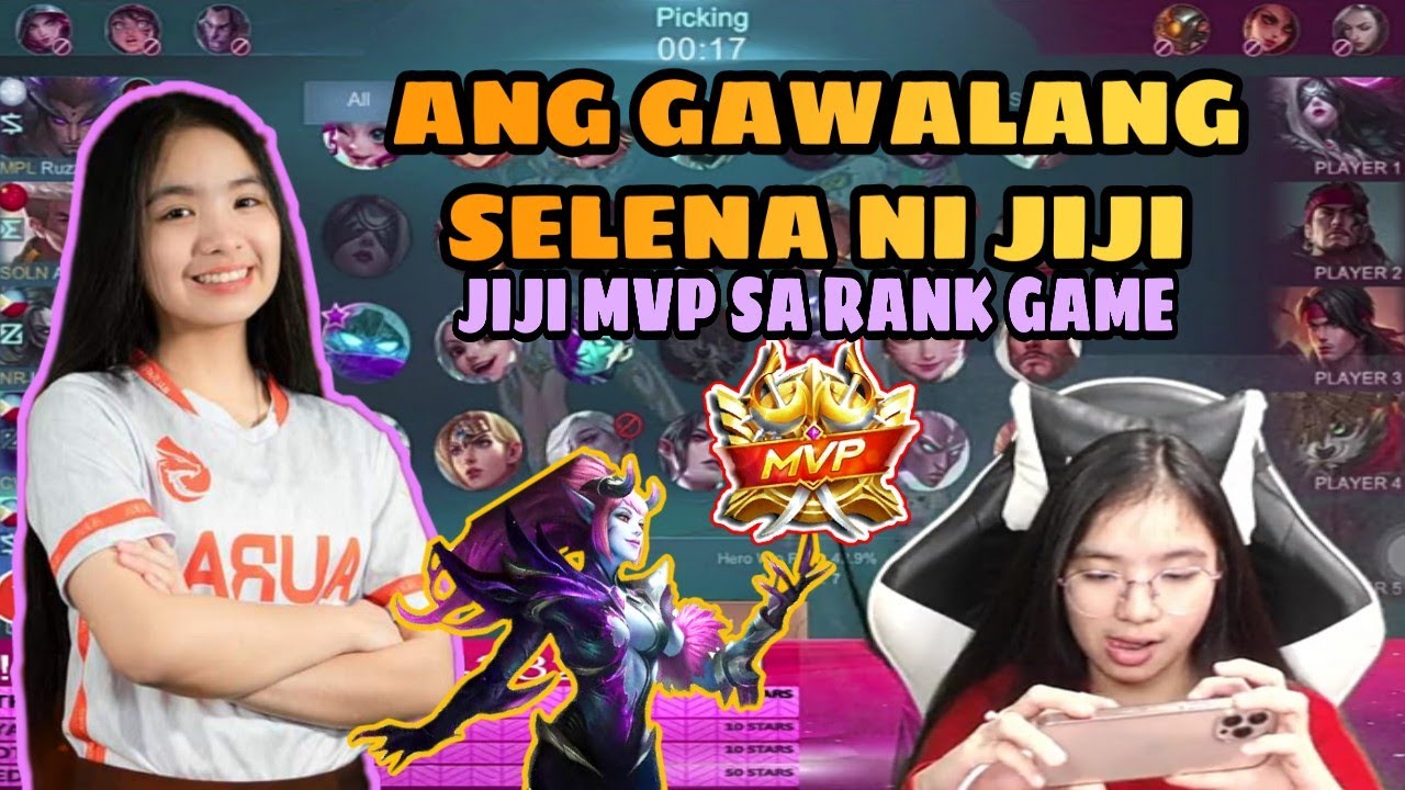 JIJI PLAYS RANK GAMEPLAY I Jiji Solid Mag Selena Naging MVP Pa😃😃 - YouTube