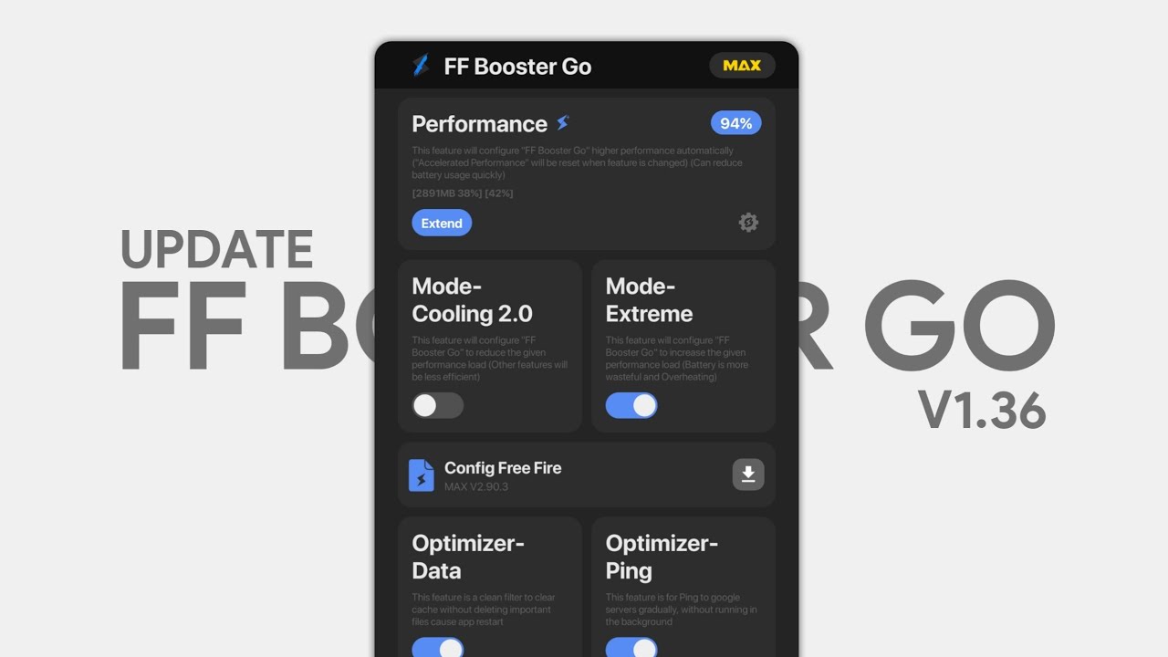 FF Booster Go update V1.36 - YouTube