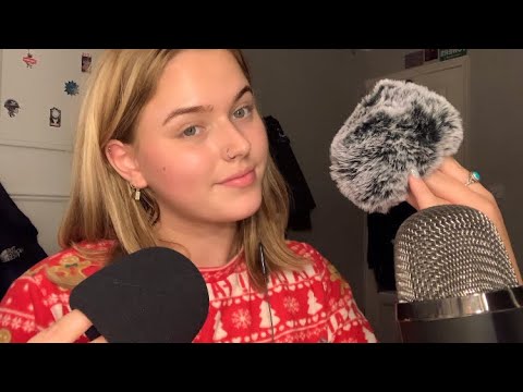 ASMR testing new mic covers ! Scratching, tapping, whispering etc ...