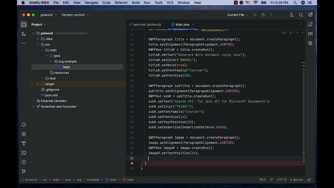 Creating Microsoft Word Document Using Java - YouTube