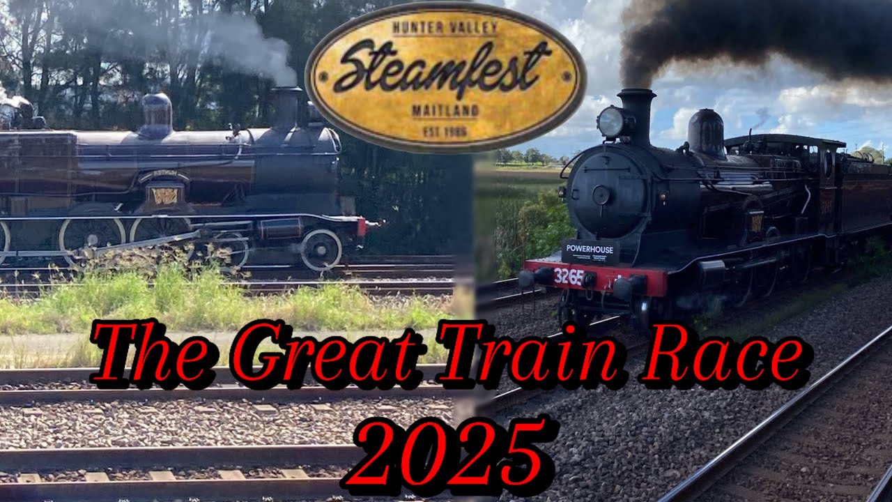 Hunter Valley Steamfest 2025 | The Great Train Race w/ 3265 & 3526 ...