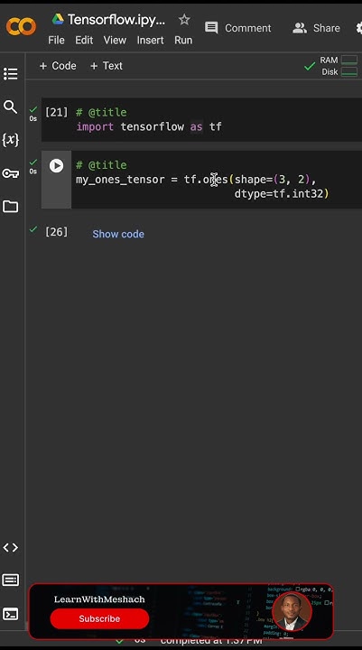 🚀 Tensorflow Shorts Learn Tfones In 60 Seconds Datascience
