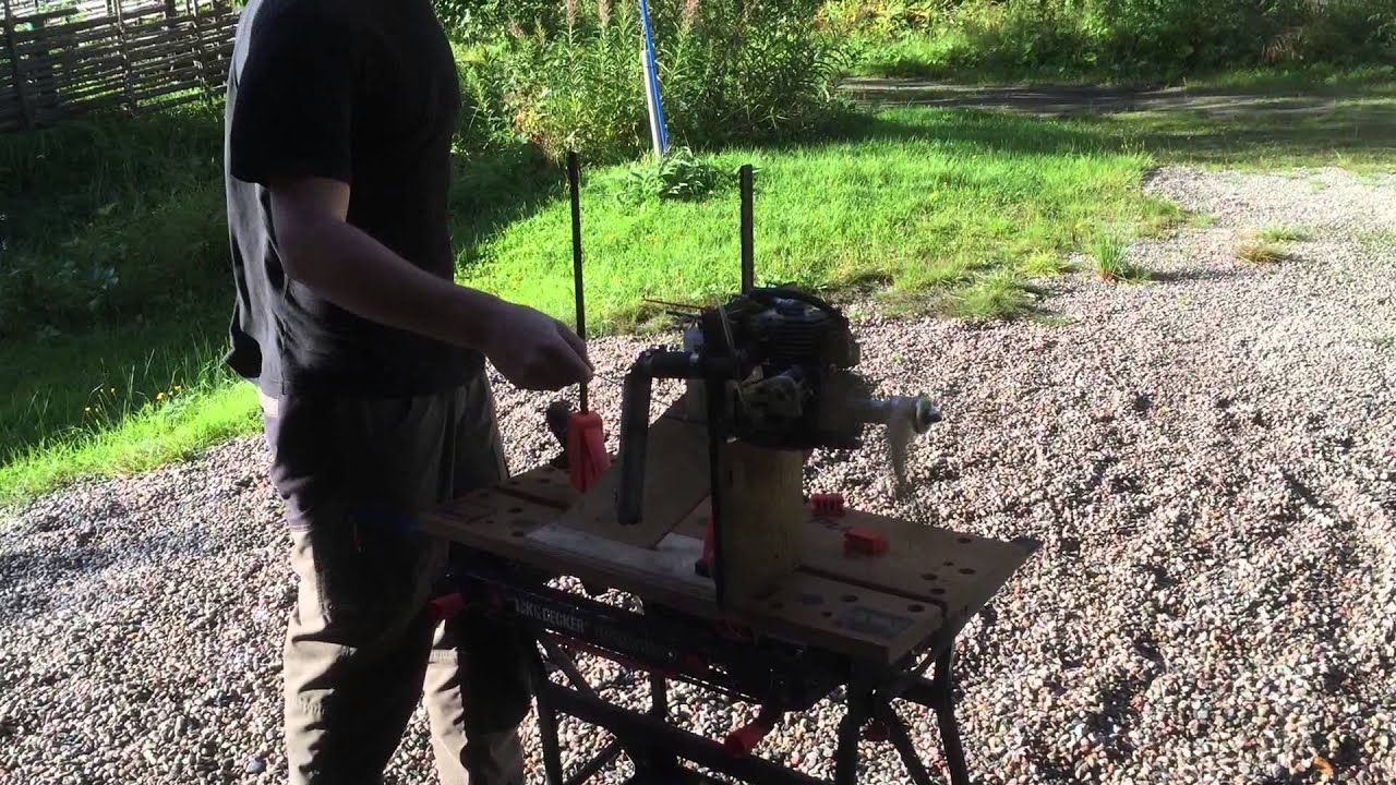 30cc weedwacker converted to rc plane engine - YouTube