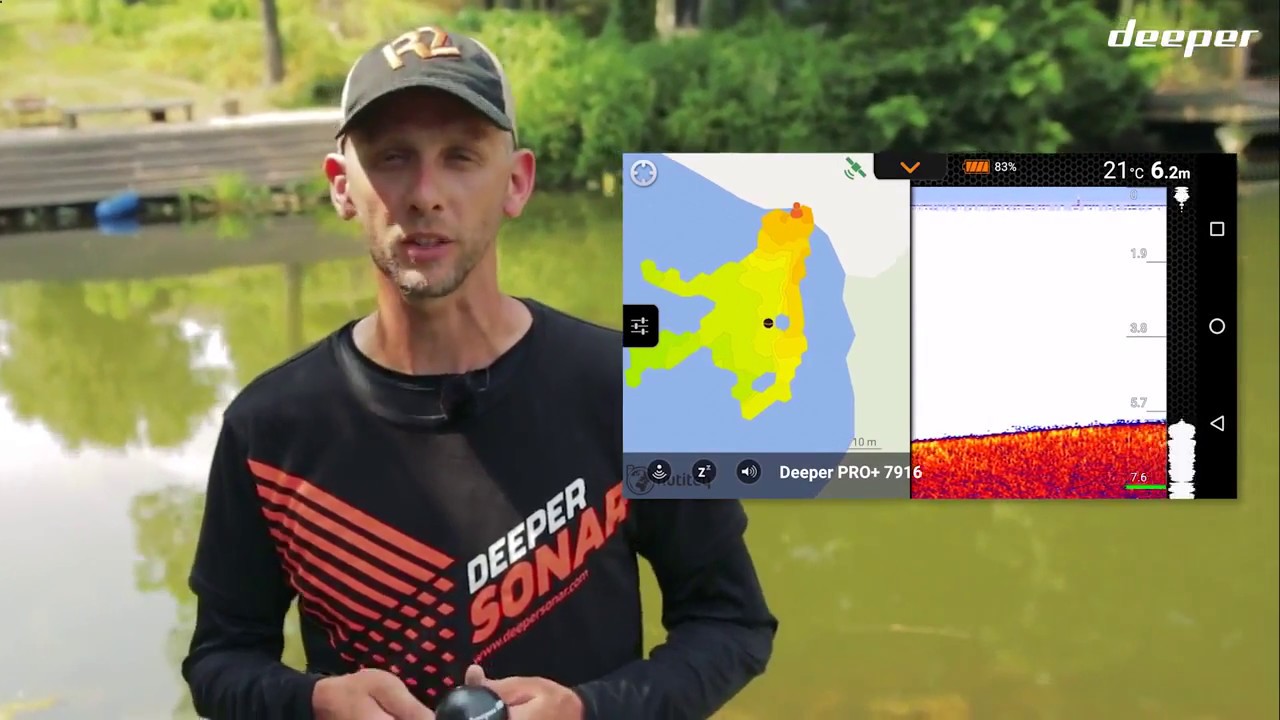 Deeper pro plus Smart Sonar GPS How to build a bathymetric map - YouTube