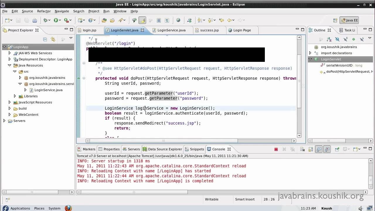 JSPs and Servlets Tutorial 16 Part 2- Writing an MVC Application - YouTube