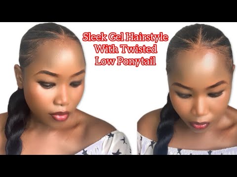 How to make Sleek Gel Hairstyle with Twisted Low Ponytail / #hair # ...