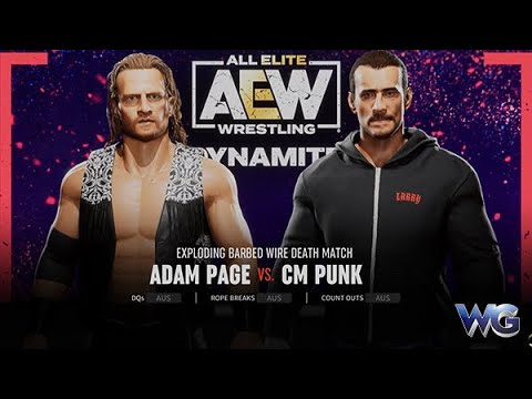 AEW Fight Forever: Exploding Barbed Wire Death Match - Hangman Adam ...