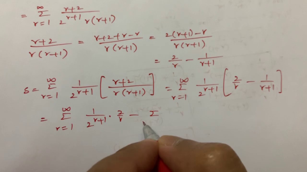 Finding sum of the infinite series(Telescopic Summation) - YouTube