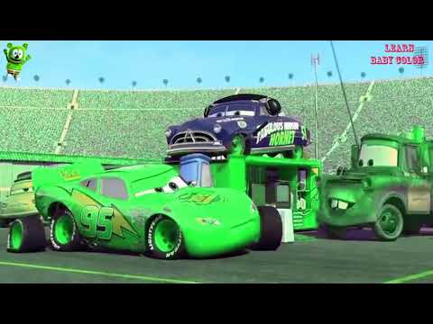 LEARN COLOR WITH Cars Green 1, 2 & 3 Disney Cars Animation learn colors ...