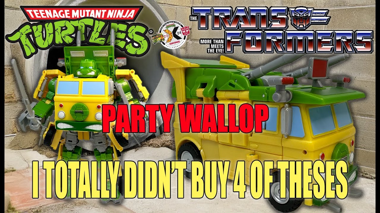 TRANSFORMERS TEENAGE MUTANT NINJA TURTLES COLLAB PARTY WALLOP UNBOXING ...