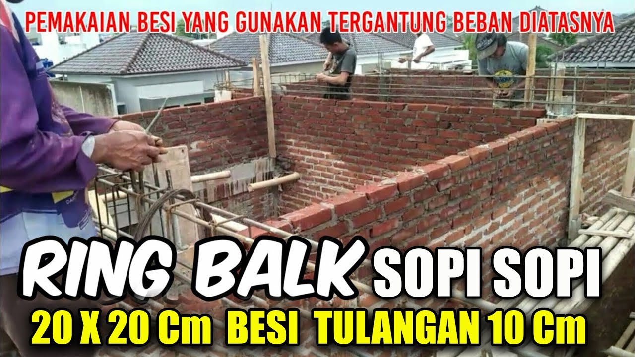 Cara Menghitung Biaya Ringbalk Sopi2 20x20 Cm - AHSP & RAB - YouTube