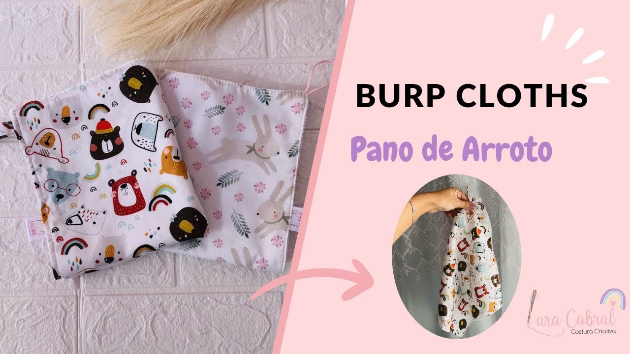 Burp Cloths diy | Pano de Arroto #costuracriativa - YouTube