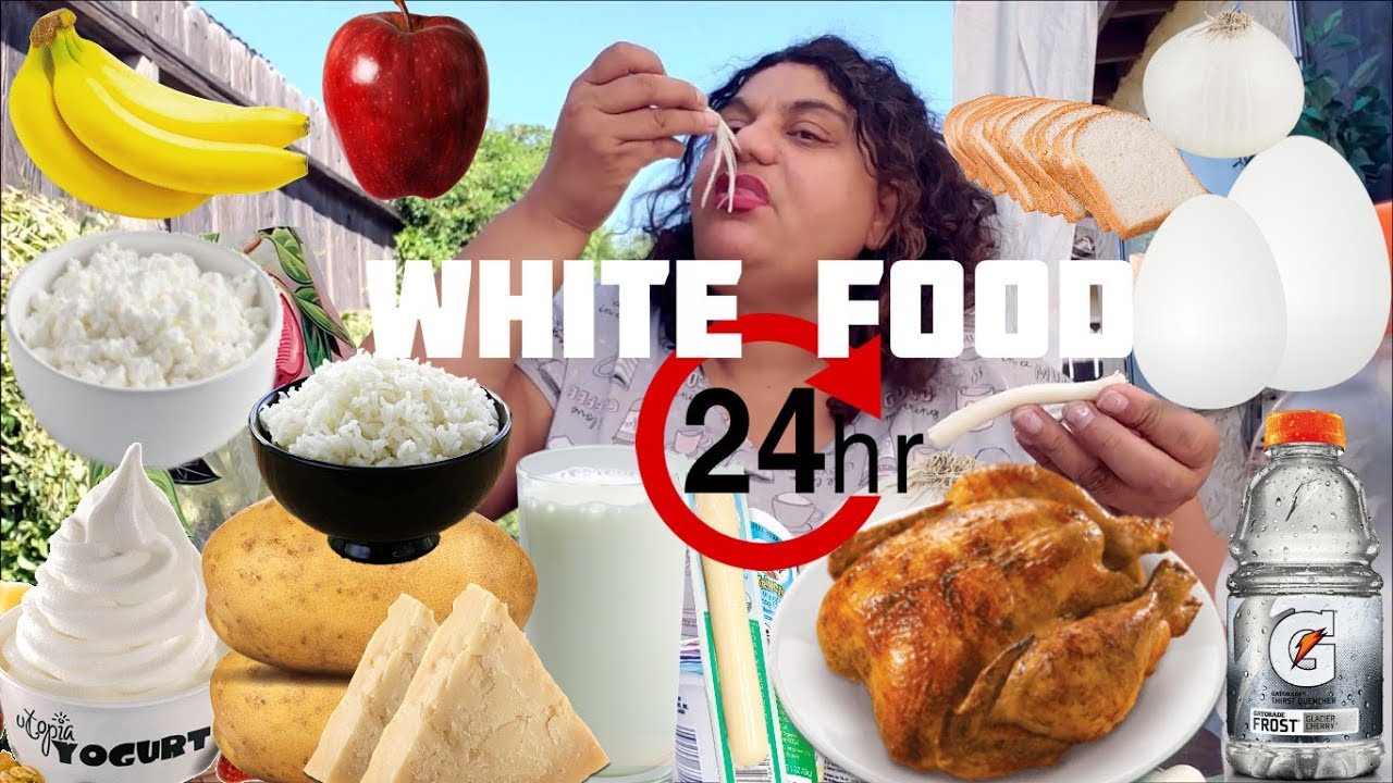 I ONLY ATE WHITE FOODS FOR 24 HOURS - YouTube