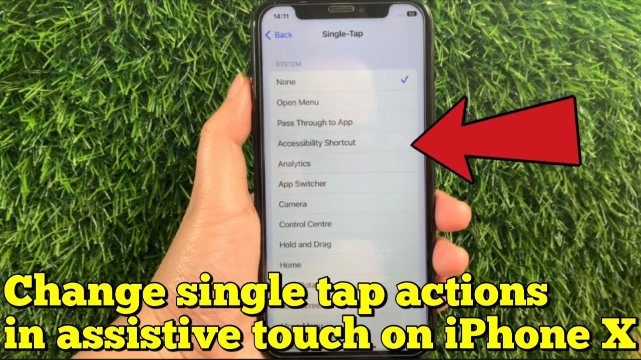 How to change single tap actions in assistive touch on iPhone X - YouTube