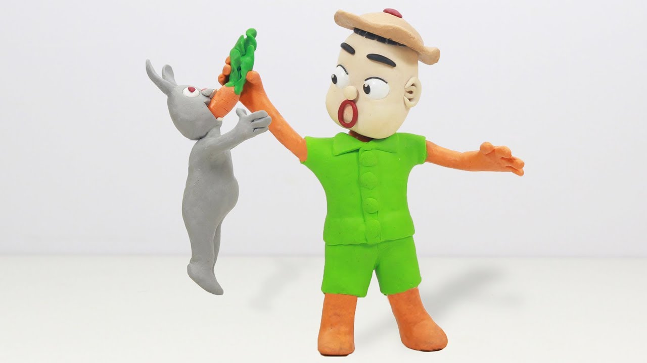 Superhero Baby Grow Carrots for Rabbits - Cartoon Play Doh Stop Motion ...