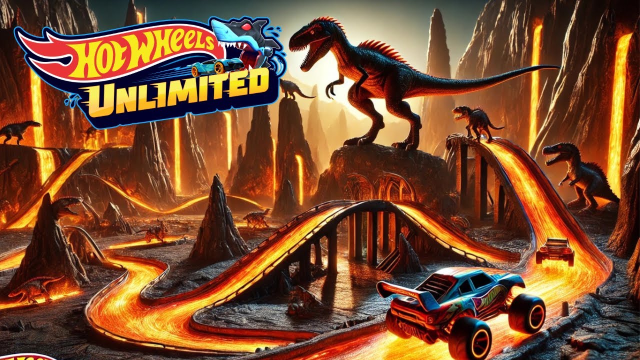 "Dino Inferno: Hot Wheels Lava Track Adventure!"Hotwheels unlimited ...