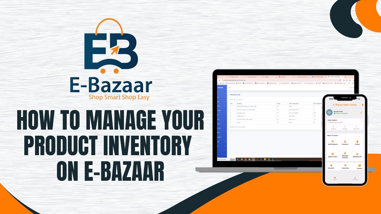 How to Manage Your Product Inventory on E-Bazaar| Step-by-Step Tutorial #ebazaar # ...