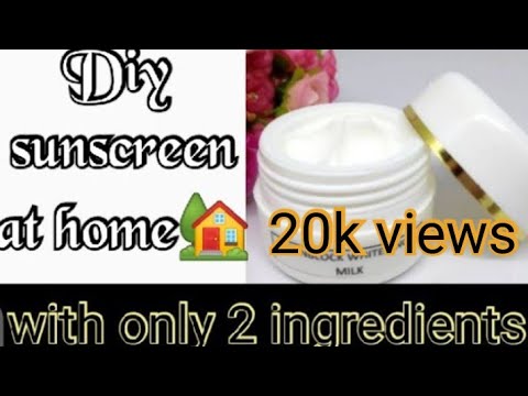 Diy sunscreen||Homemade sunscreen|How to make sunblock at home🏡with 2 ...