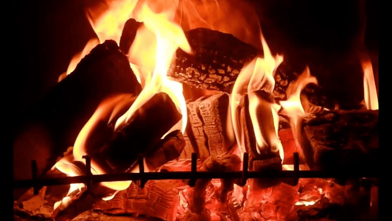 Fireplace with Crackling Fire Sounds. Crackling Fireplace -2- - YouTube