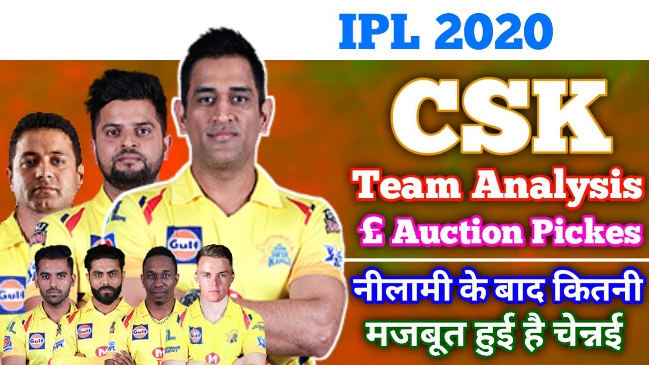 IPL 2020 - CSK Squad 2020 and Team Analysis | CSK Team Analysis ...