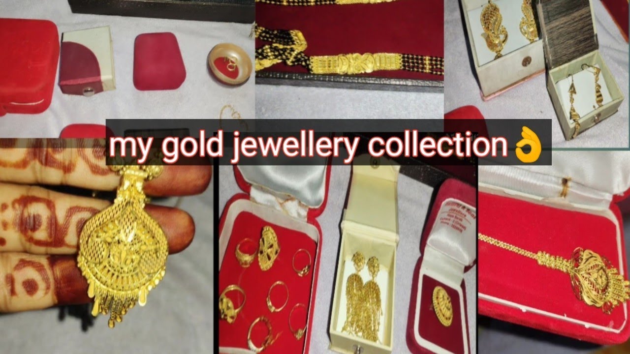 My gold jewellery collection👌22k hall mark gold collection ...
