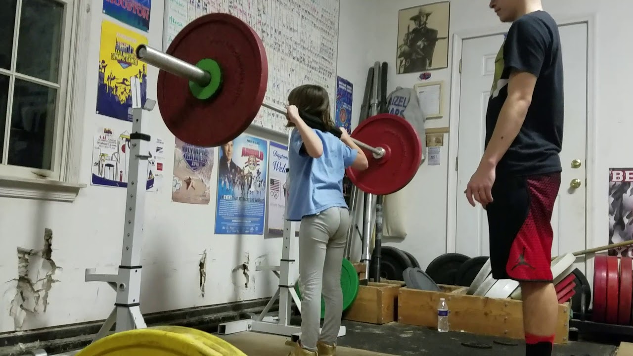Allie Lerner 12kg (26.4lb) BSq x5 @ MTHall 2-20-18 - YouTube