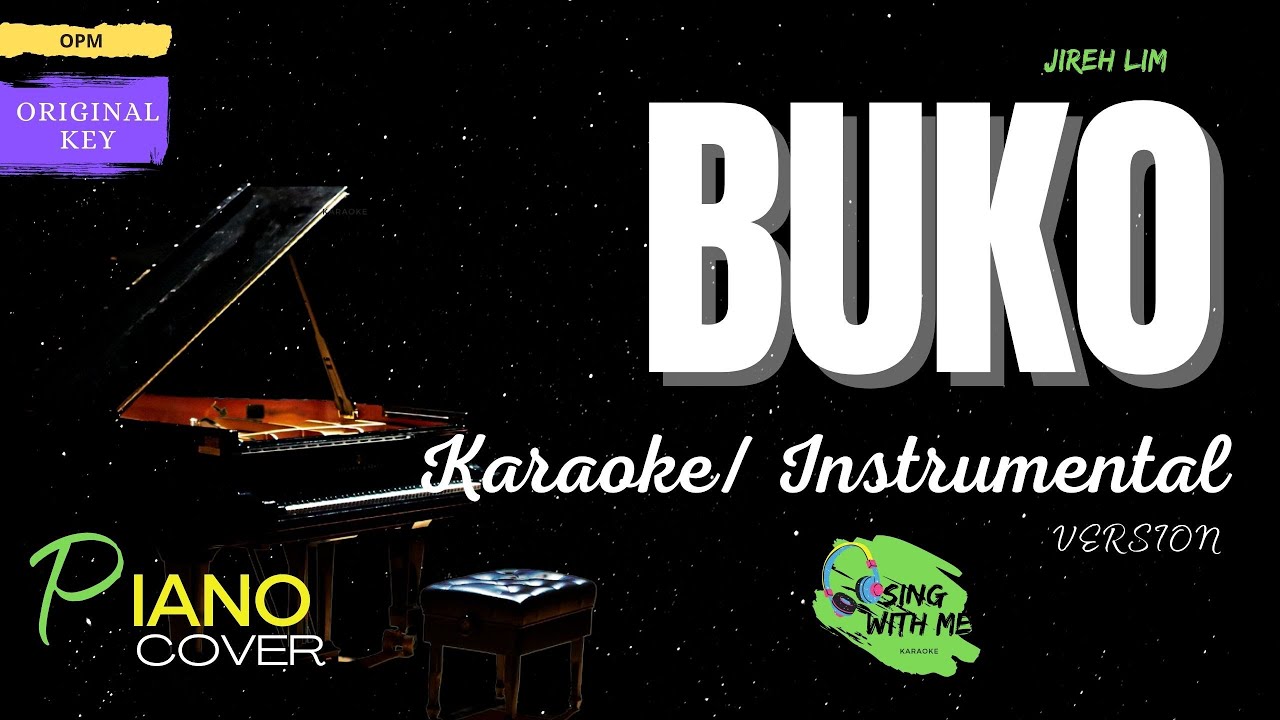 BUKO Jireh Lim Karaoke/Instrumental Piano Cover - YouTube